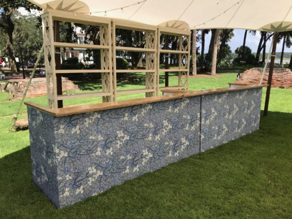 Natural Wood Top & Fabric Bar Fronts - Loluma