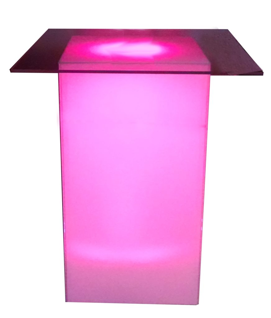 Plexiglass Cocktail Table with LED Lighting - Loluma