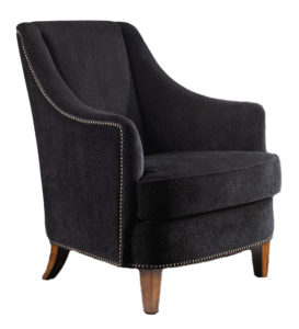 Black Velvet Club Chair - Loluma