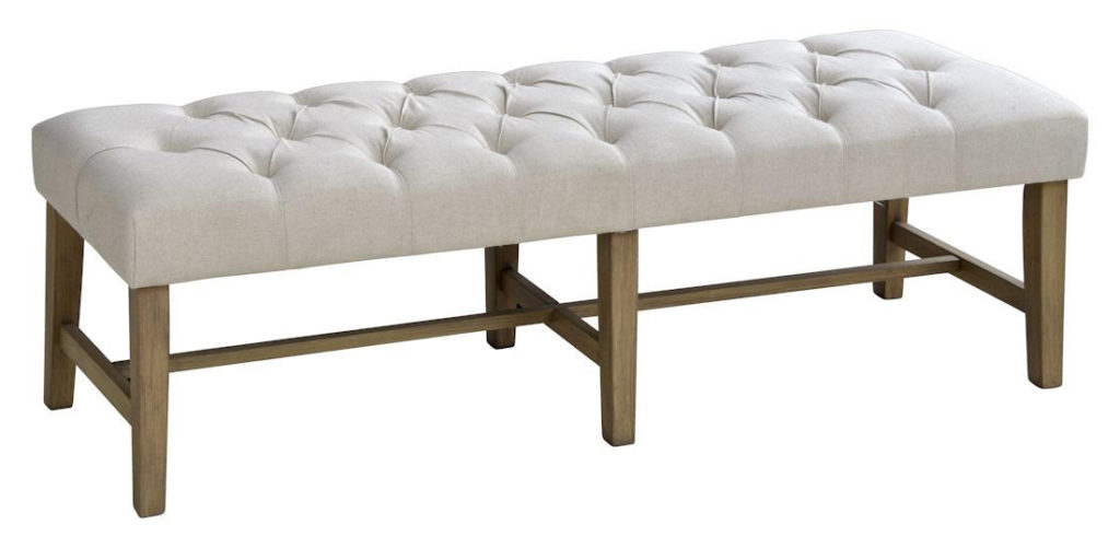 Cream Tufted Bench - Loluma