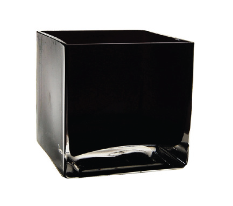 Black Glass Cube Vases - Loluma