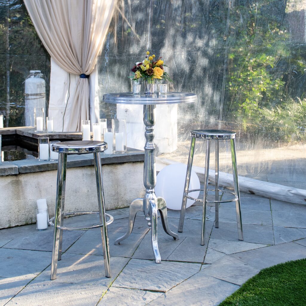 Tall Silver Cocktail Table - Loluma